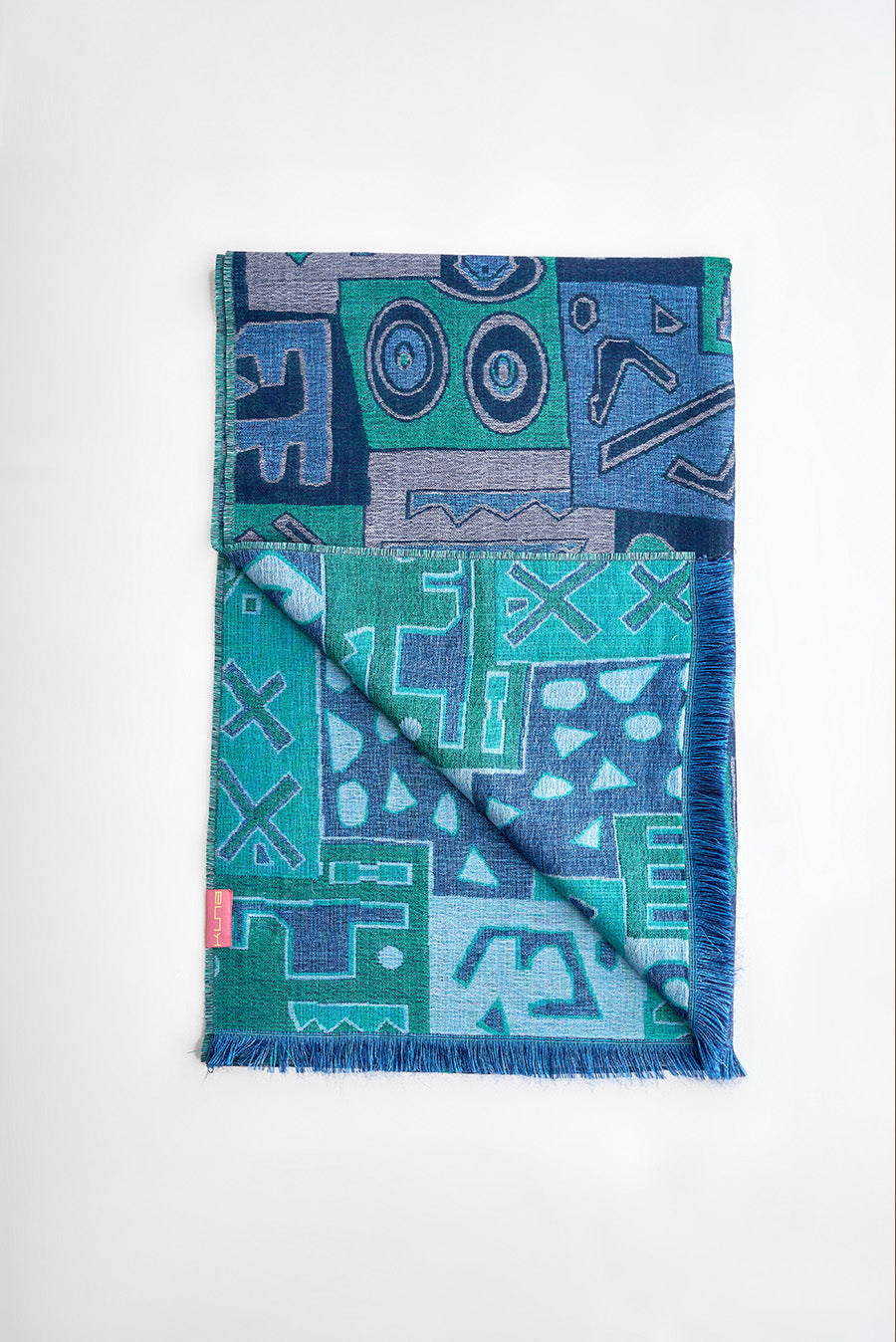 Wes Blue Baby Alpaca Stole