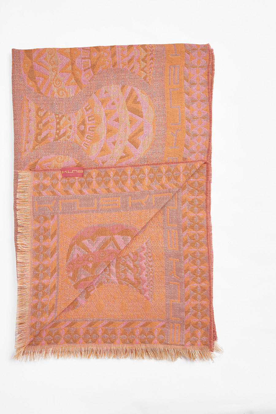 Orange Baby Alpaca Whooper Stole