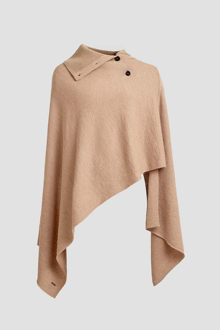 Poncho Wing De Baby Alpaca Color Chanterelle