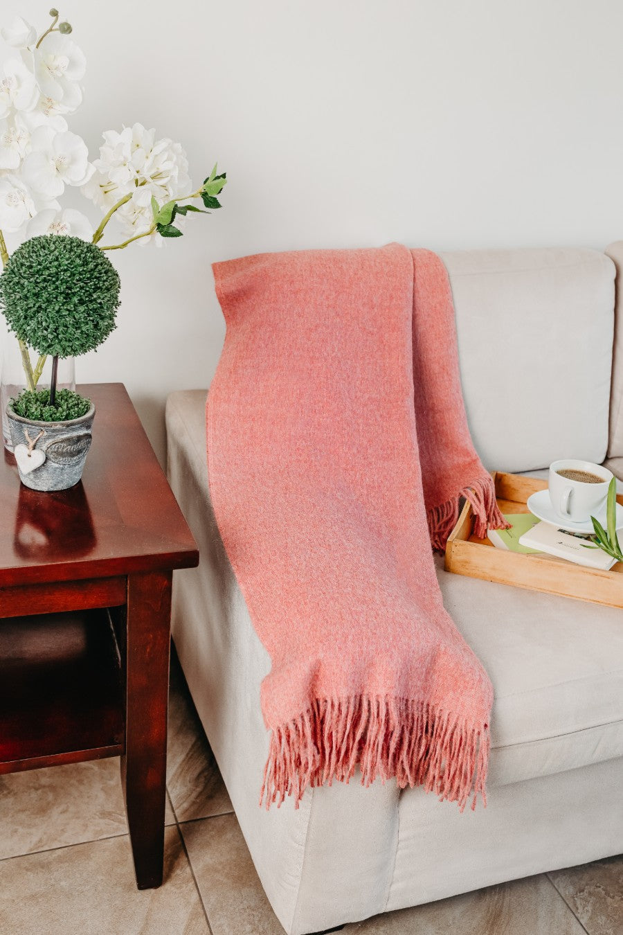 Manta Jet De Baby Alpaca Color Rosado