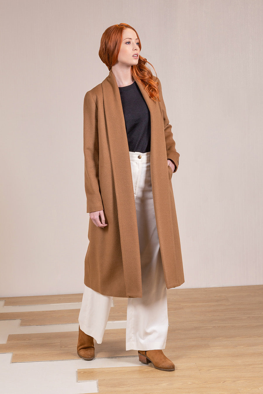 ABRIGO LONG SWING DE BABY ALPACA COLOR PACO